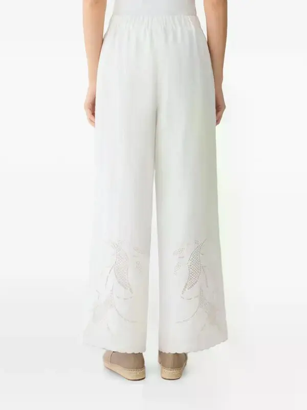 Lafayette 148 New York Riverside Embroidered Palazzo Pants