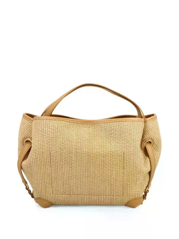 Chloé Small Clover Logo-embroidered Leather-trim Shoulder Bag