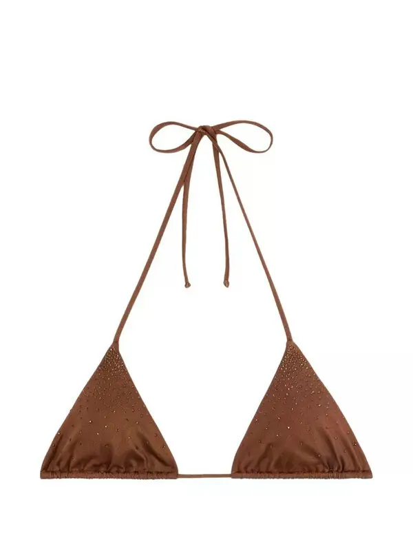 MC2 SAINT BARTH Annabelle Strass-embellished Triangle Bikini Top