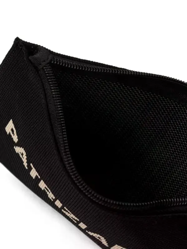 Patrizia Pepe Logo-intarsia Knitted Make-up Bag
