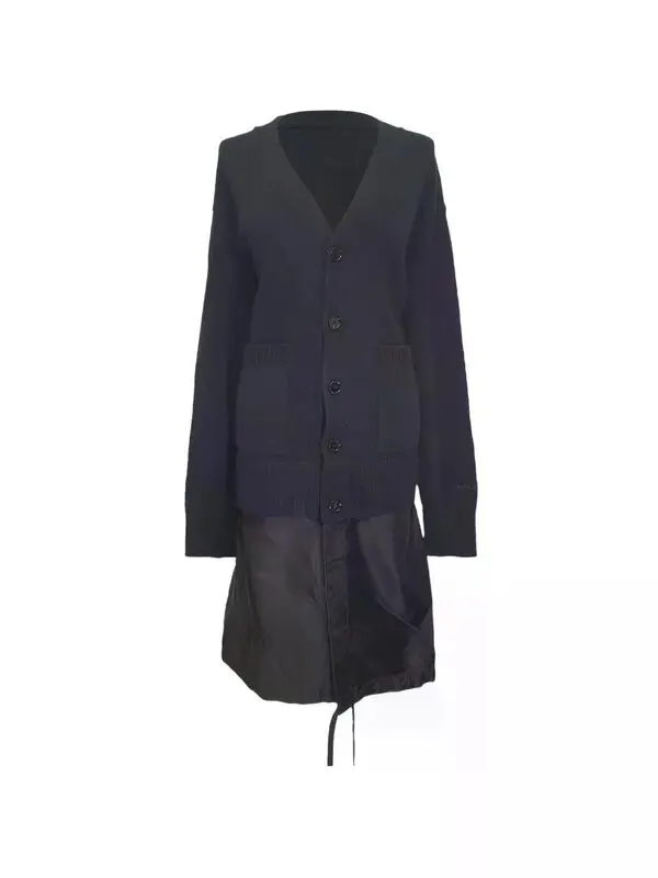 Burberry Perren Contrast-panel Cardigan - Black