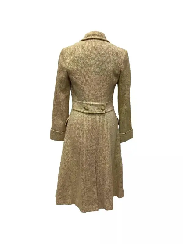 Ralph Lauren Beige Herringbone Double-breasted Coat
