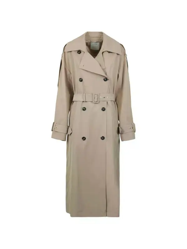 Sportmax Double-breasted Belted Trench Coat