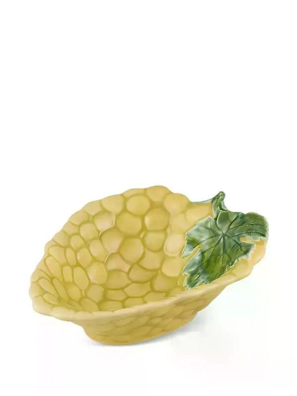 BORDALLO PINHEIRO Grape-design Leaf-detail Bowls Set - Yellow