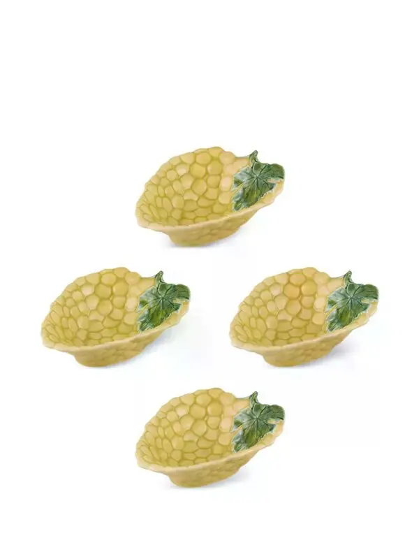 BORDALLO PINHEIRO Grape-design Leaf-detail Bowls Set