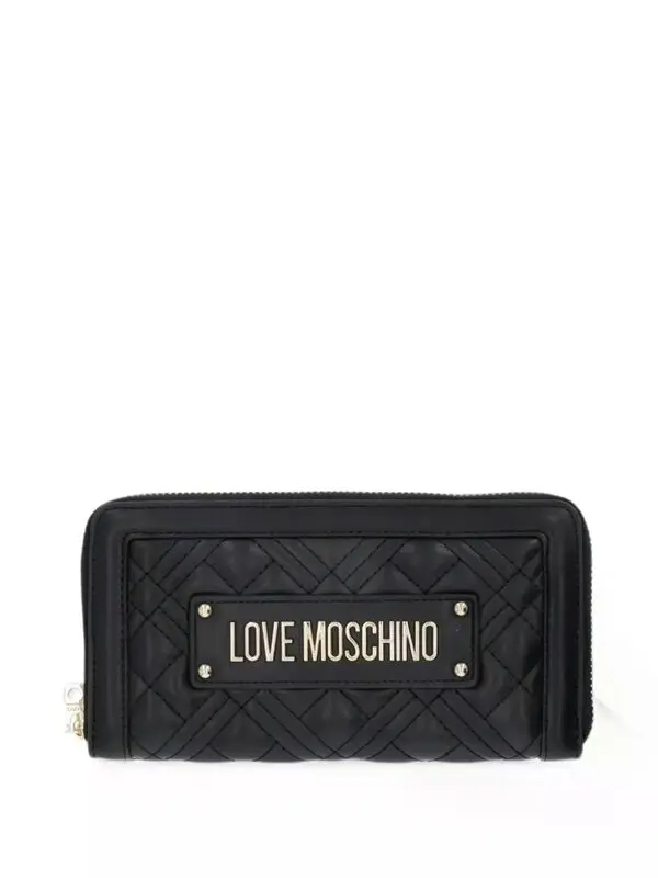 Moschino Quilted Logo-plaque Wallet