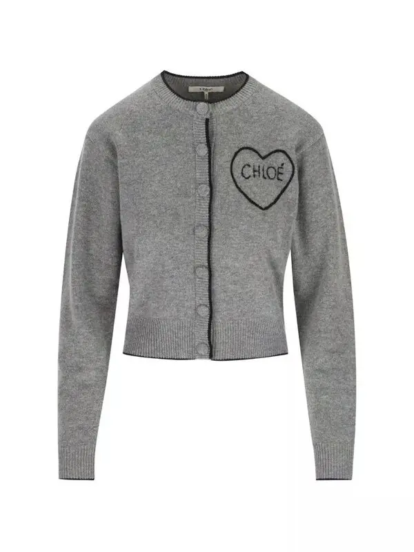 Chloé Heart-motif Button-up Cardigan