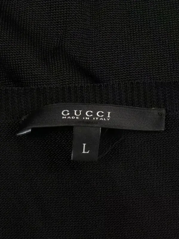 Gucci V-neck Long-sleeve Sweater With Interlocking G Detail