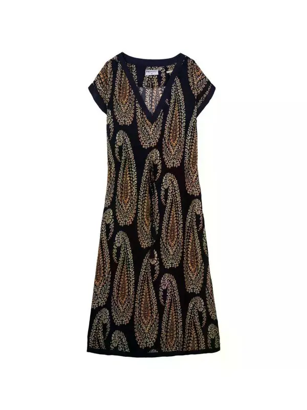 One Season Sammi Paisley-print Midi Dress - Blue