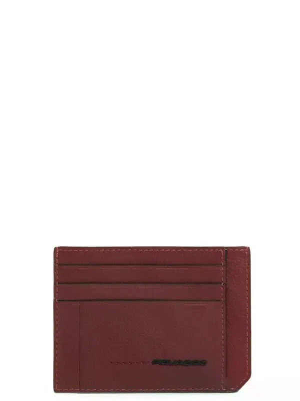PIQUADRO Logo-plaque Leather Card Holder