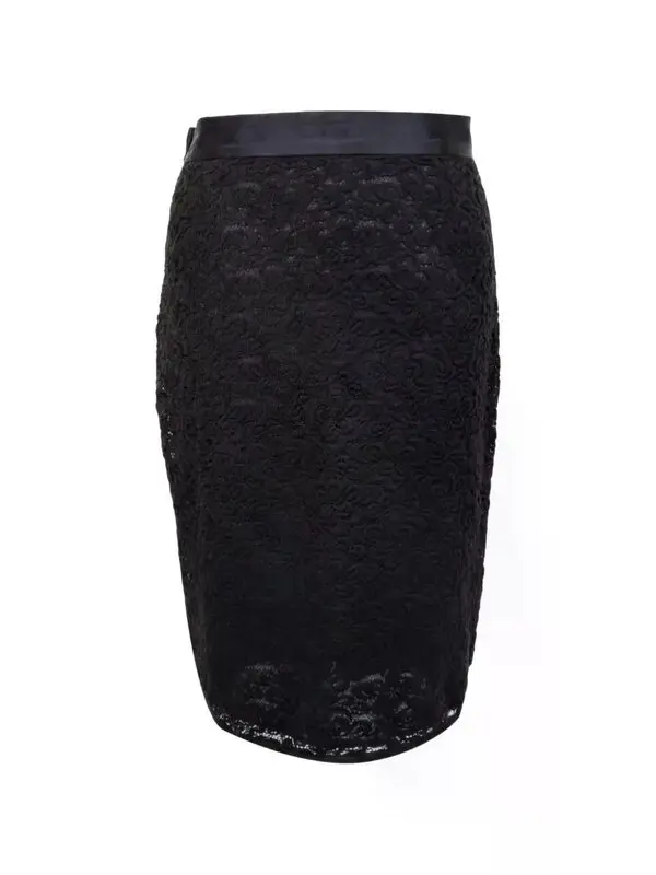 Dolce & Gabbana Lace Pencil Midi Skirt - Black