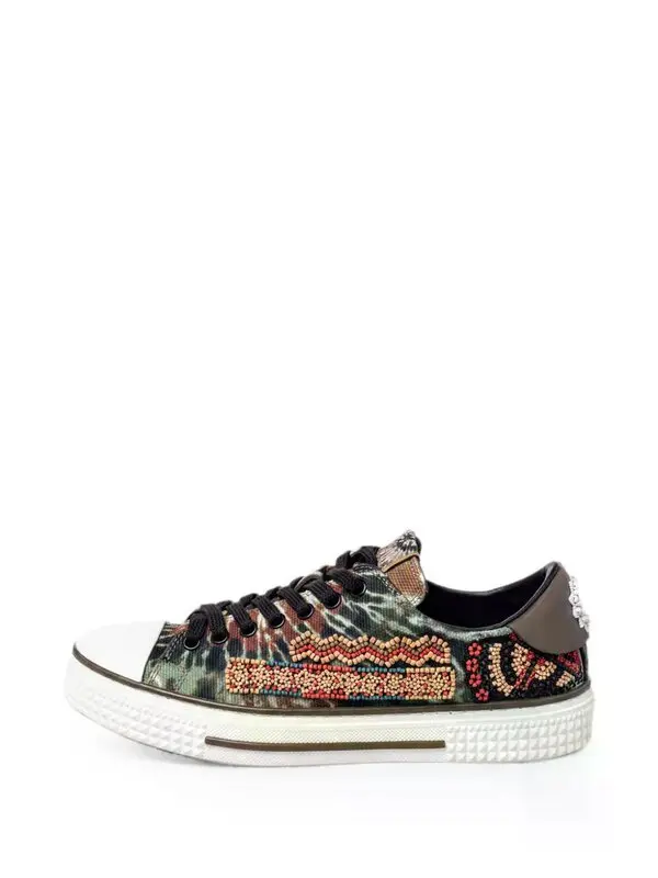 Valentino Garavani Bead-embellished Cap-toe Sneakers