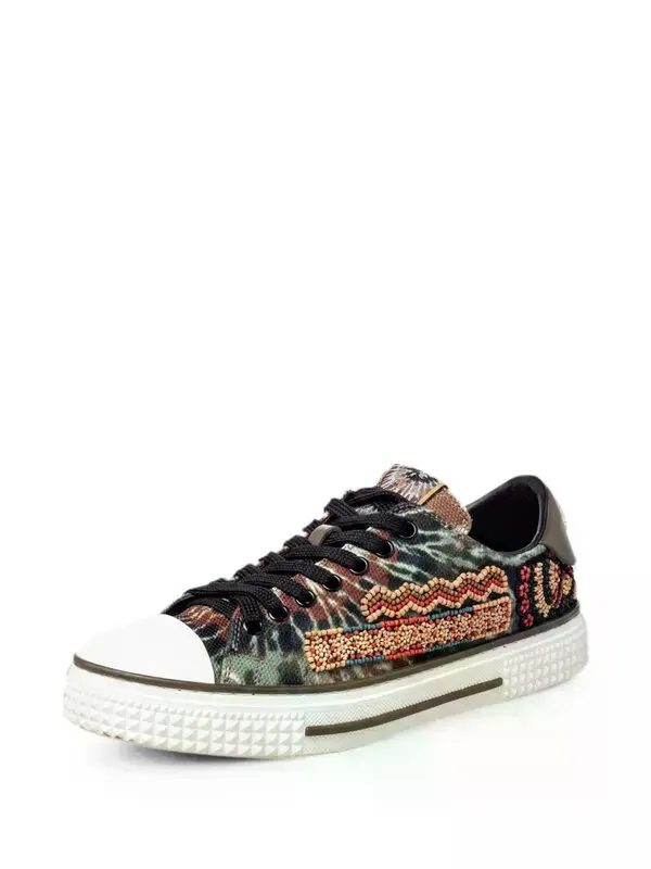 Valentino Garavani Bead-embellished Cap-toe Sneakers
