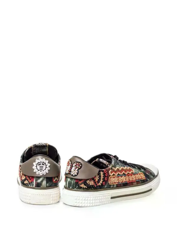 Valentino Garavani Bead-embellished Cap-toe Sneakers
