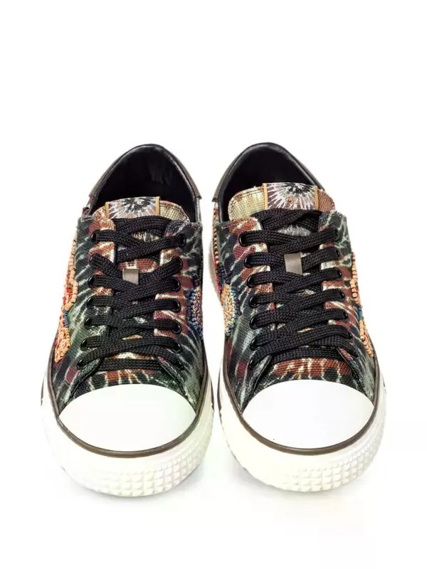 Valentino Garavani Bead-embellished Cap-toe Sneakers