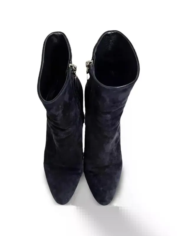 Saint Laurent Loulou Suede Zip Ankle Boots