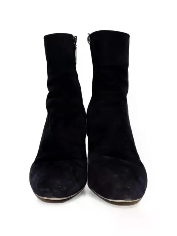 Saint Laurent Loulou Suede Zip Ankle Boots