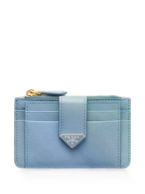 Prada Saffiano And Smooth Leather Card Holder