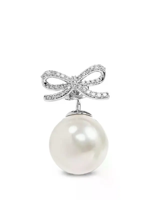 SELF-PORTRAIT Bow-detail Pearl-drop Earrings