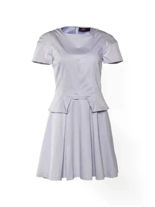 Versace Pleated Short-sleeve Dress