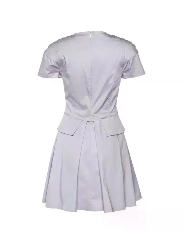Versace Pleated Short-sleeve Dress