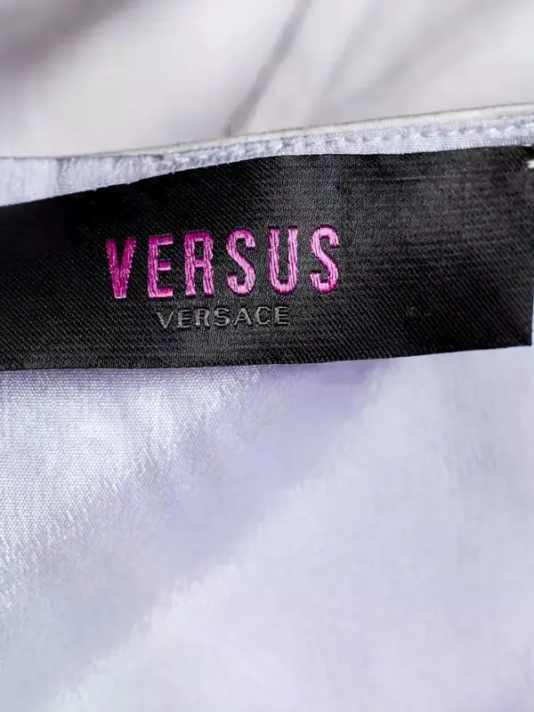 Versace Pleated Short-sleeve Dress