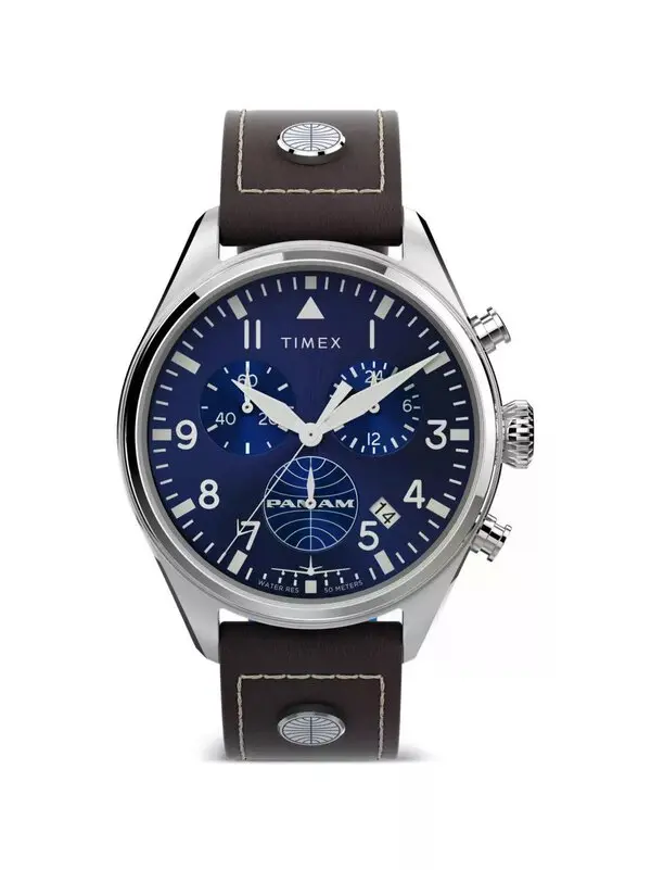 TIMEX Pan Am 42mm Chronograph Watch - Blue