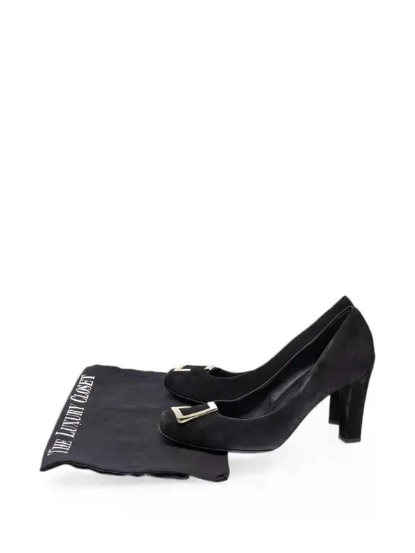 Gucci Square-toe Metal-trim Pumps