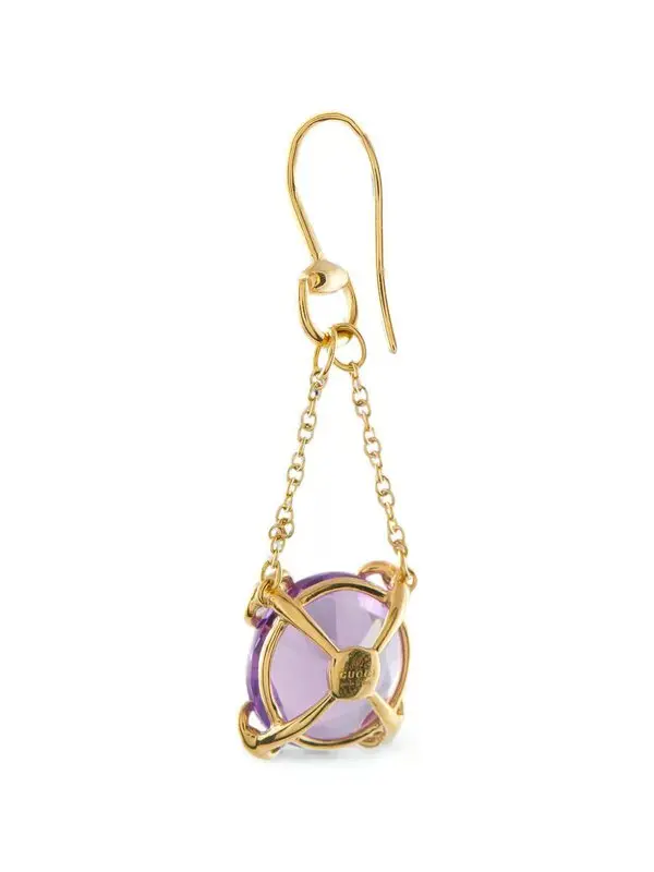 Gucci Horsebit Purple-gemstone Earrings