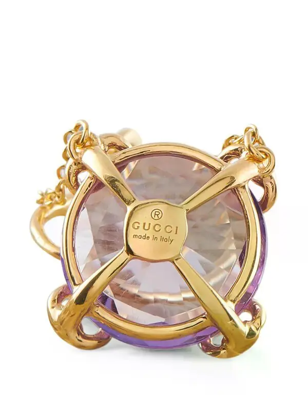 Gucci Horsebit Purple-gemstone Earrings
