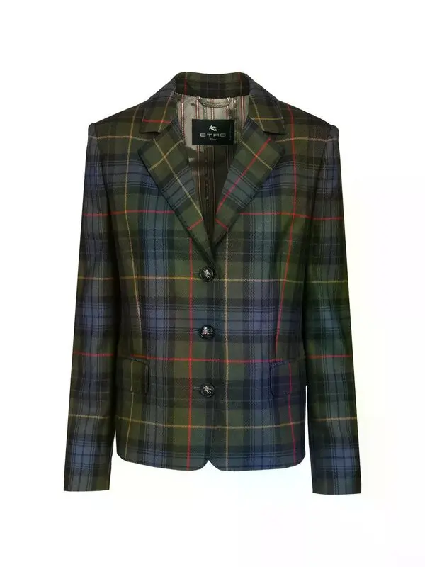 Etro Macro-check Boxy Blazer