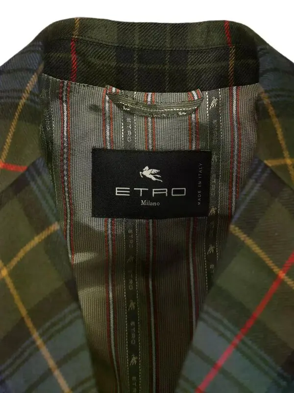 Etro Macro-check Boxy Blazer