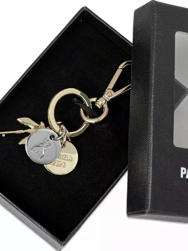 Patrizia Pepe Logo Plaque Fly Keyring