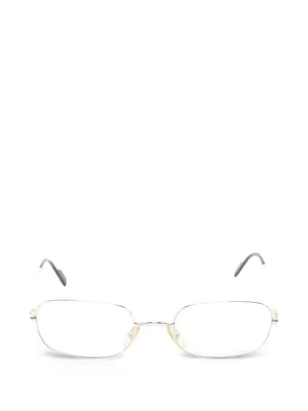 Cartier Tone Square Frame Eyeglasses - Silver
