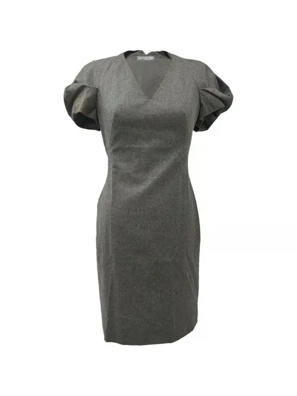 Alexander McQueen Puffed-sleeve Midi Dress