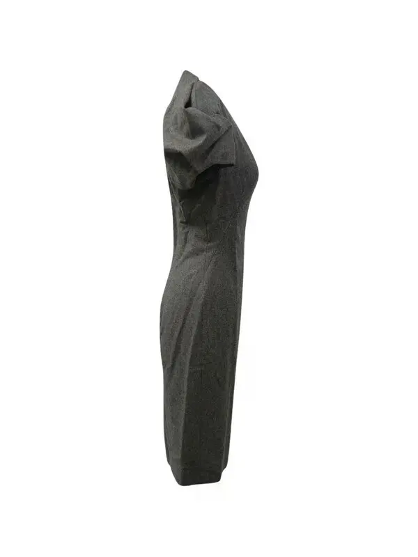 Alexander McQueen Puffed-sleeve Midi Dress