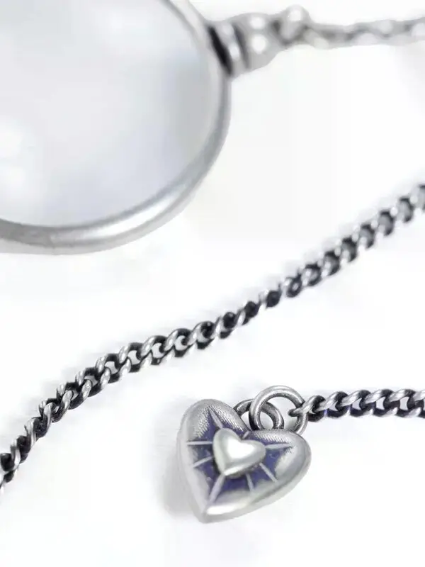 ANN DEMEULEMEESTER Chain-link Heart Motif Brooch