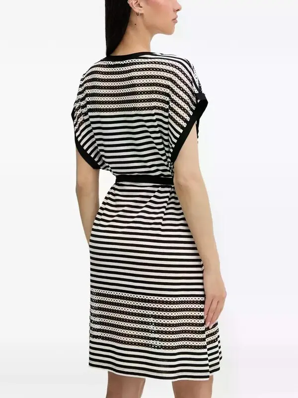 Liu Jo Striped Belted Mini Dress