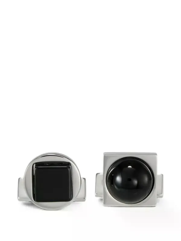 FERRAGAMO Semi Precious Stone Cufflinks - Silver