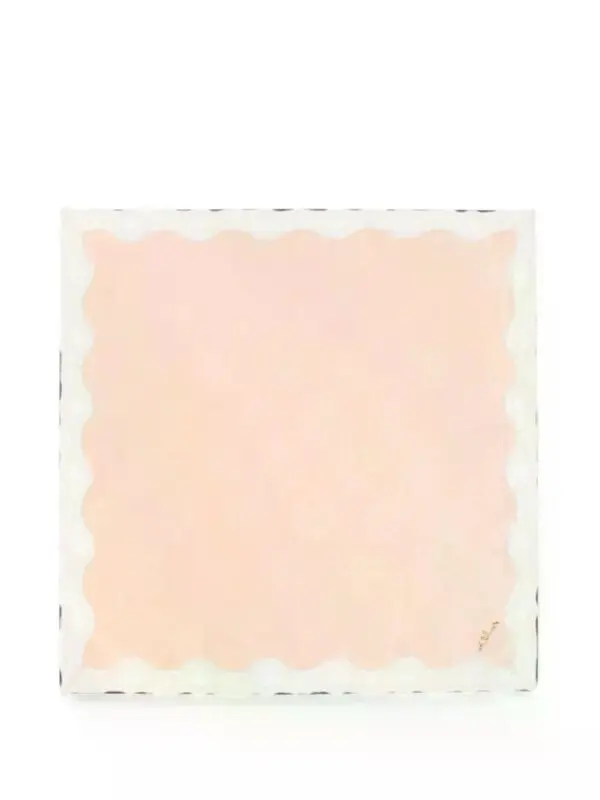 Chloé Lace-trim Scalloped Bandana - Pink