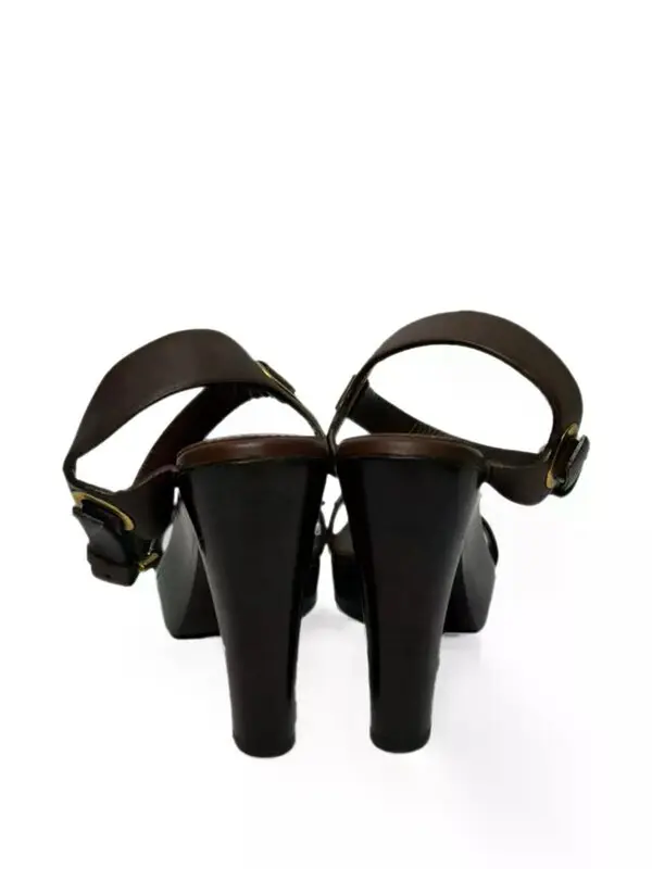 Ralph Lauren 2010s Wooden-heel Sandals - Brown