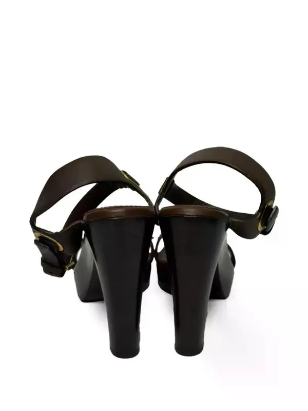 Ralph Lauren Wooden Heel Platform Sandals