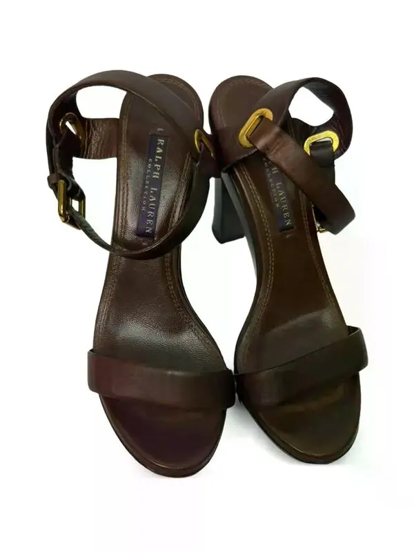 Ralph Lauren Wooden Heel Platform Sandals
