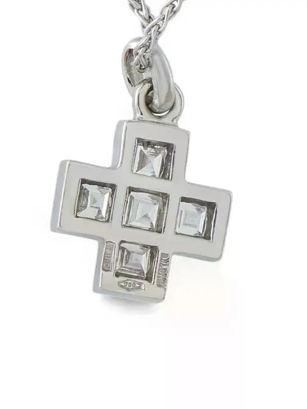 BVLGARI Diamond-embellished Cross-pendant Necklace
