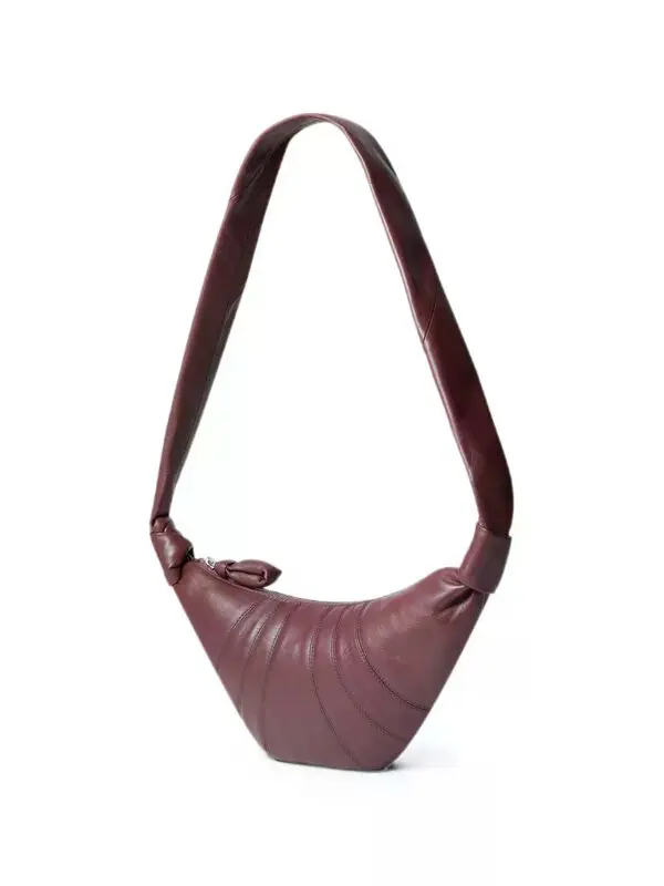 LEMAIRE Small Croissant Bag In Leather - Brown
