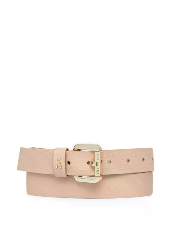 Patrizia Pepe Fly-plaque Pebbled Calf Leather Belt