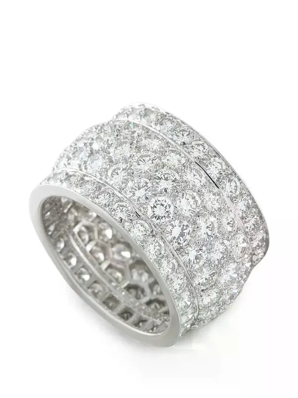 Cartier 18k White Gold Pavé-set Diamond Band Ring