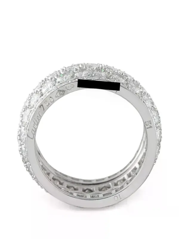 Cartier 18k White Gold Pavé-set Diamond Band Ring