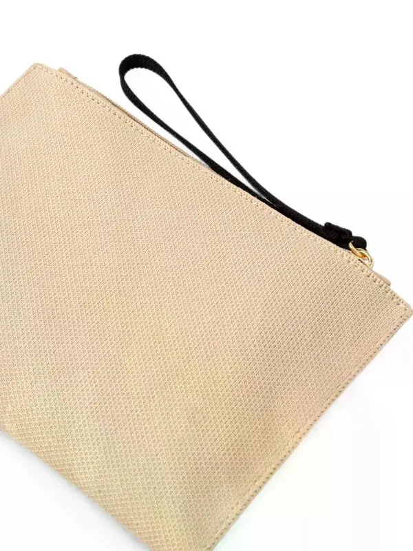 Patrizia Pepe Logo-intarsia Wristlet Make-up Bag