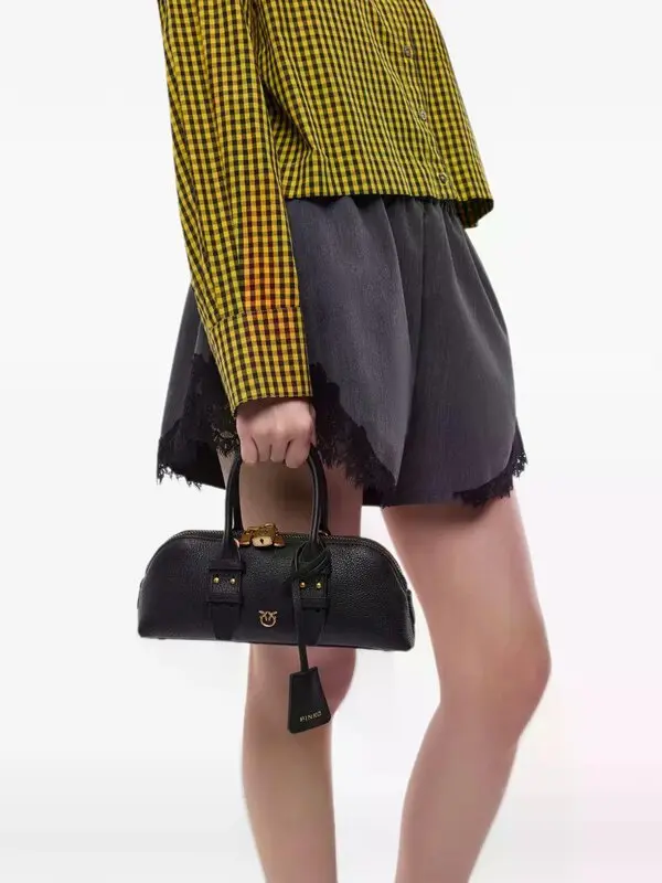 Pinko Small Leather Tote Bag - Black